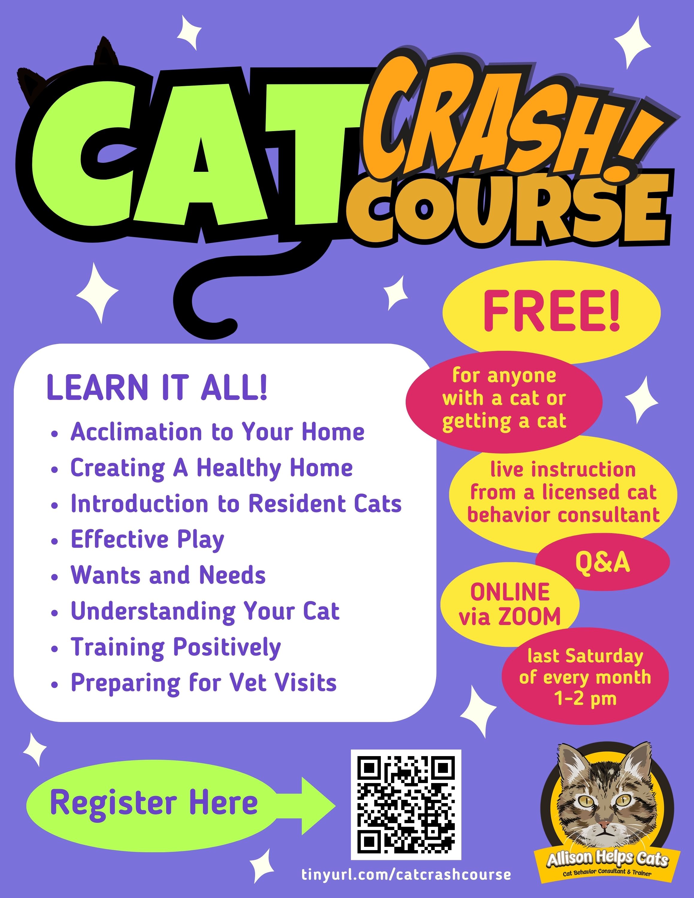 Current Classes – Allison Helps Cats: Certified Cat Behavior Consultant ...